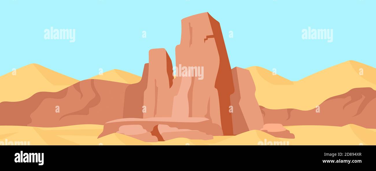 Canyon flat color vector illustration Stock Vector Image & Art - Alamy