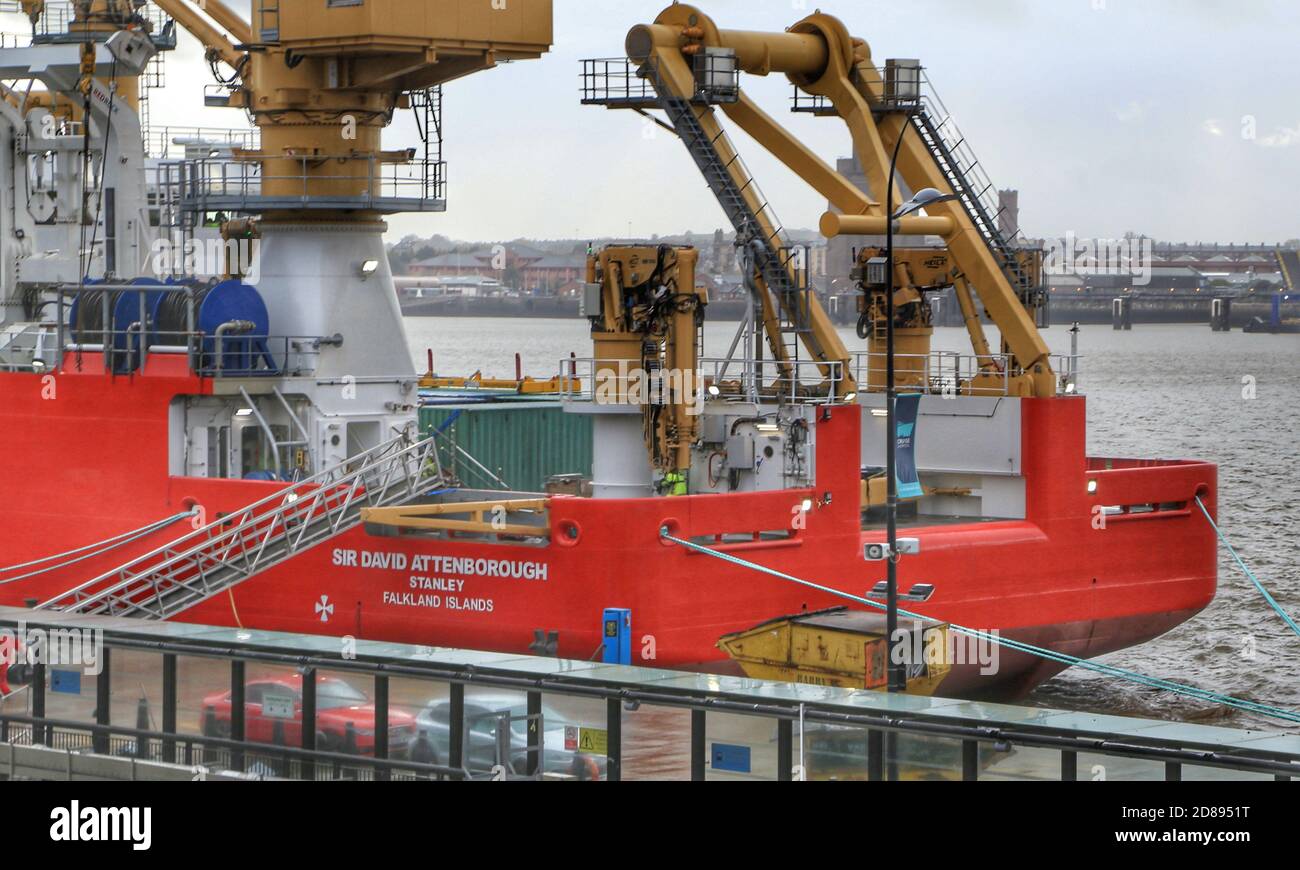 RRS David Attenborough returns to Cammell Lairds Stock Photo - Alamy
