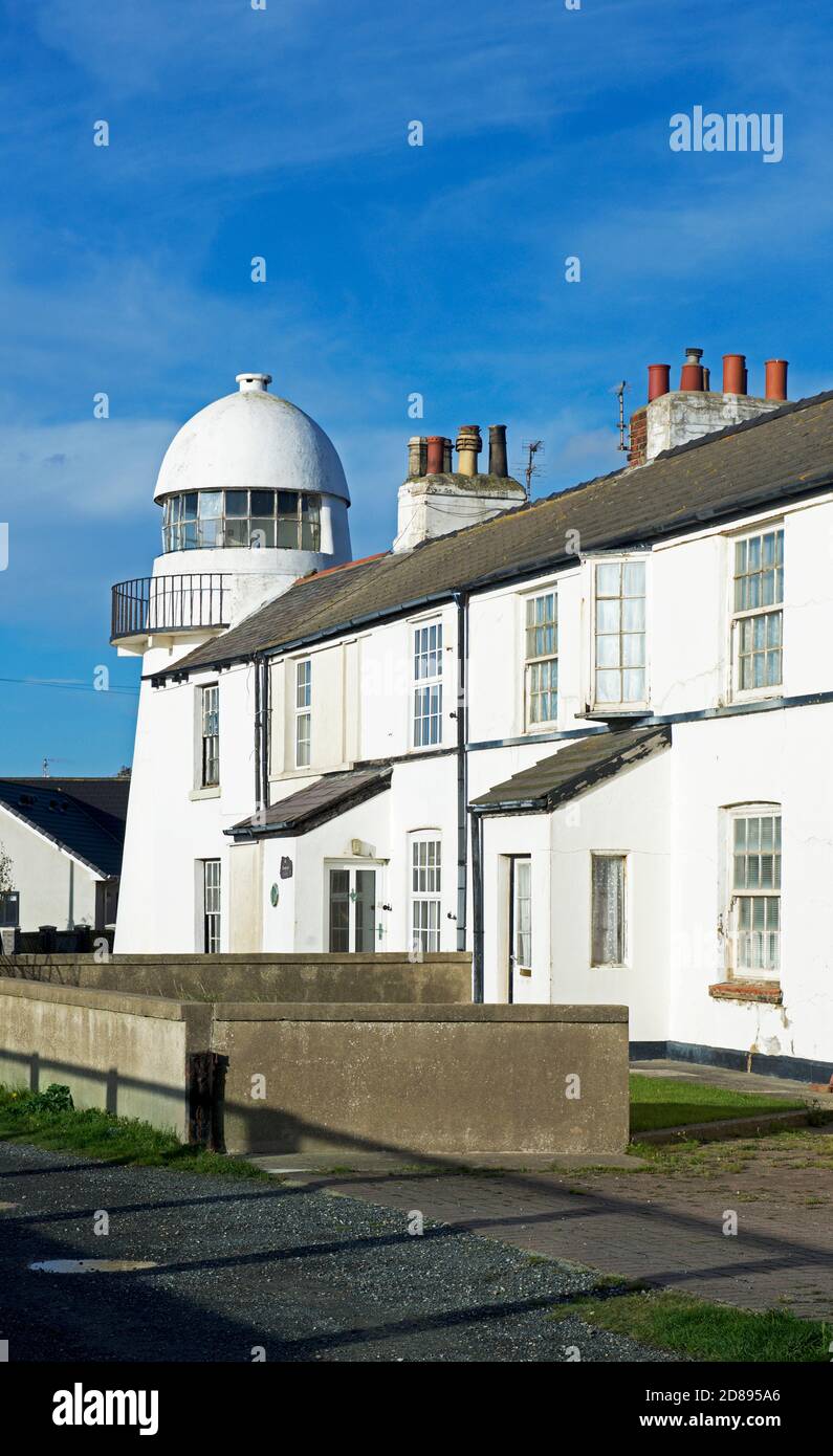 Lighthouse in the village of Paull, on the Humber estuary, east of Hull ...