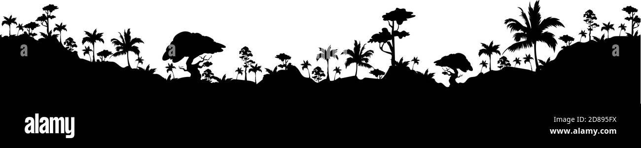 Horizontal seamless border cartoon Black and White Stock Photos ...