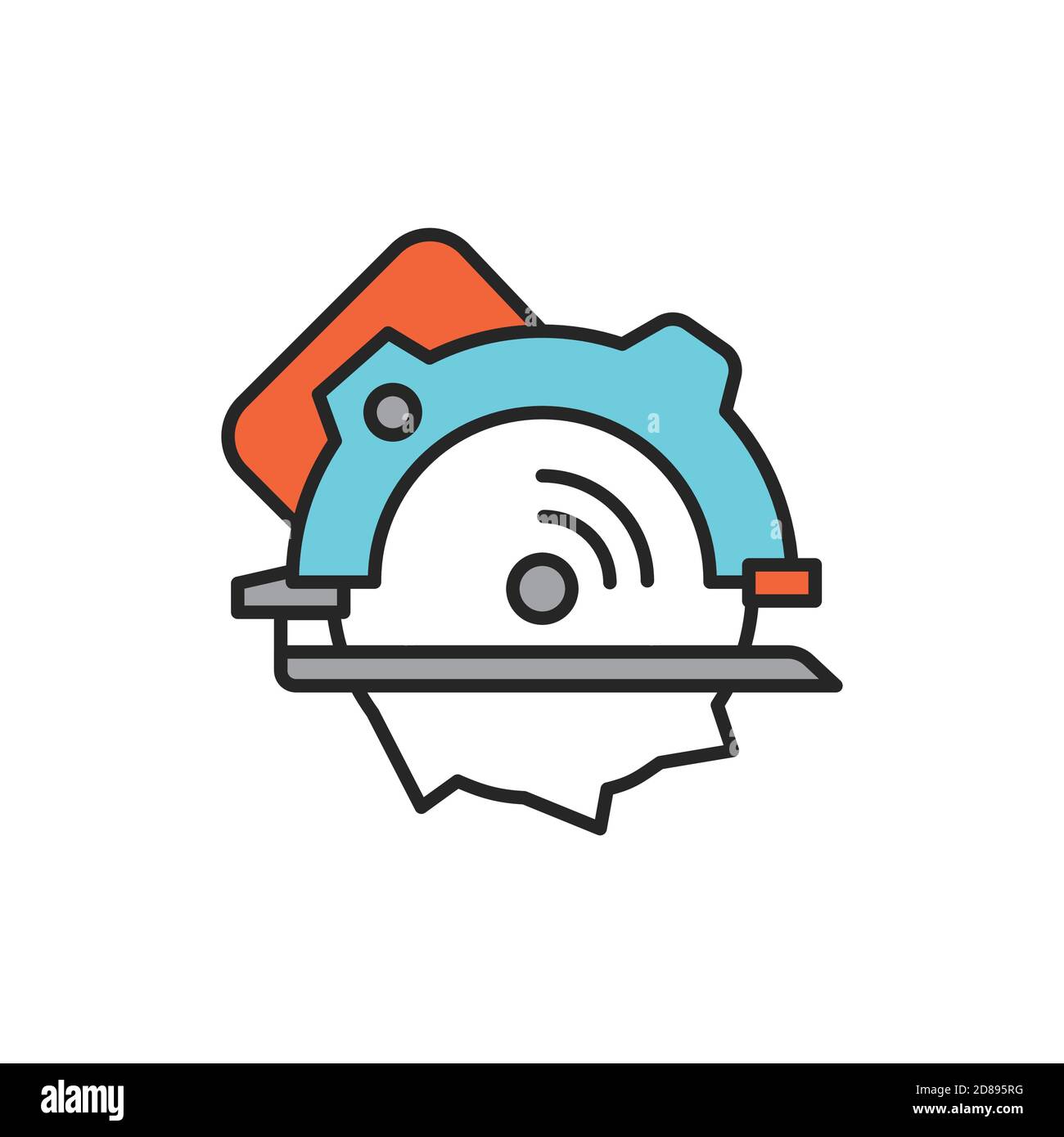 Electric circular saw color line icon. Pictogram for web page, mobile ...