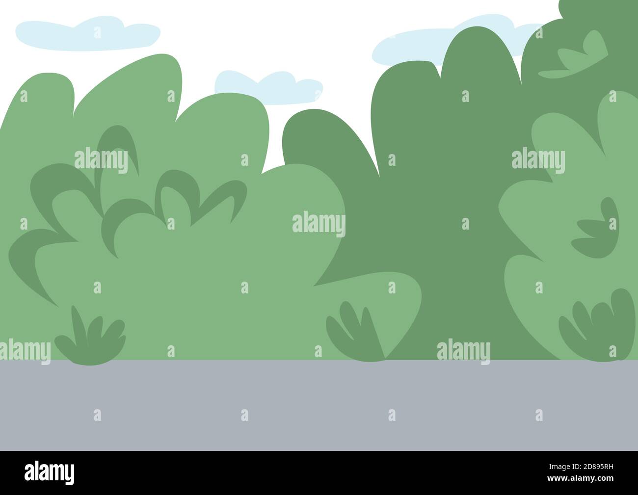 Empty public park flat color vector illustration Stock Vector Image ...
