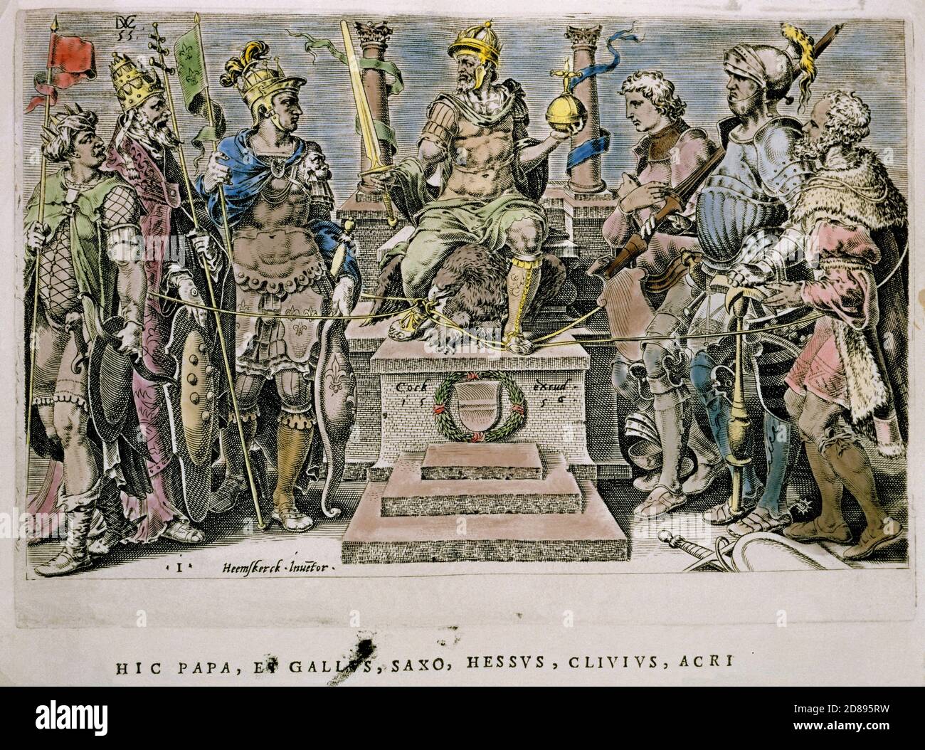 VICTORIAS DE CARLOS V - SUS DERROTADOS - GRABADO RENACENTISTA - SIGLO ...