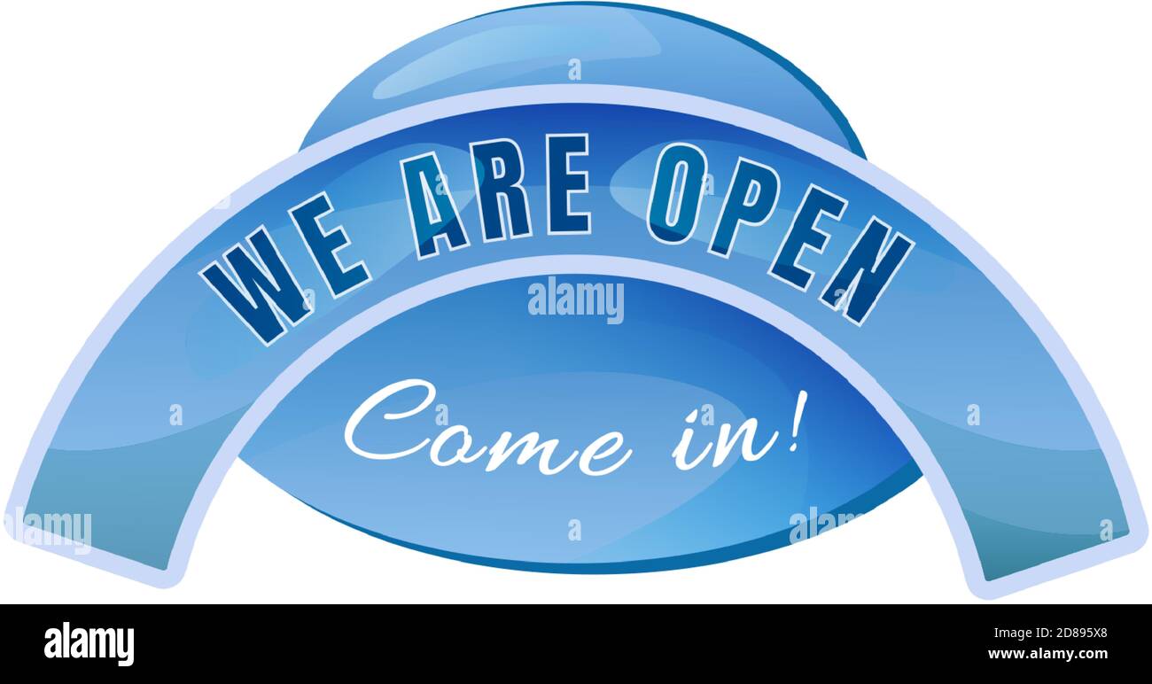 Welcome sign entrance blue Cut Out Stock Images & Pictures - Alamy