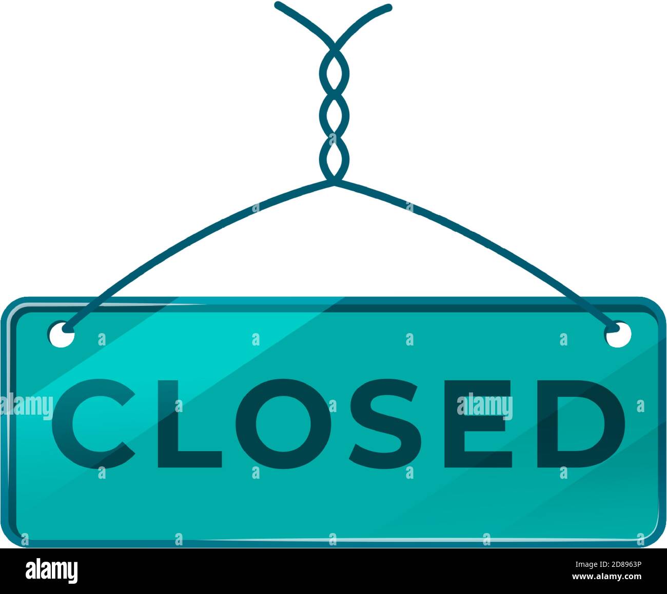 Closed green vector board sign illustration Stock Vector Image & Art ...