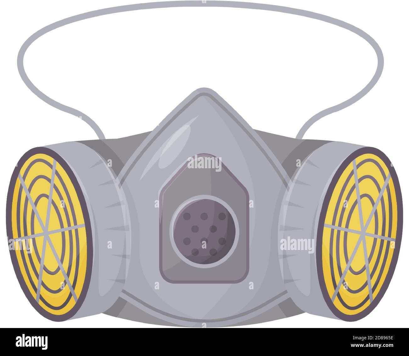 Powered air-purifying respirator cartoon vector illustration Stock ...