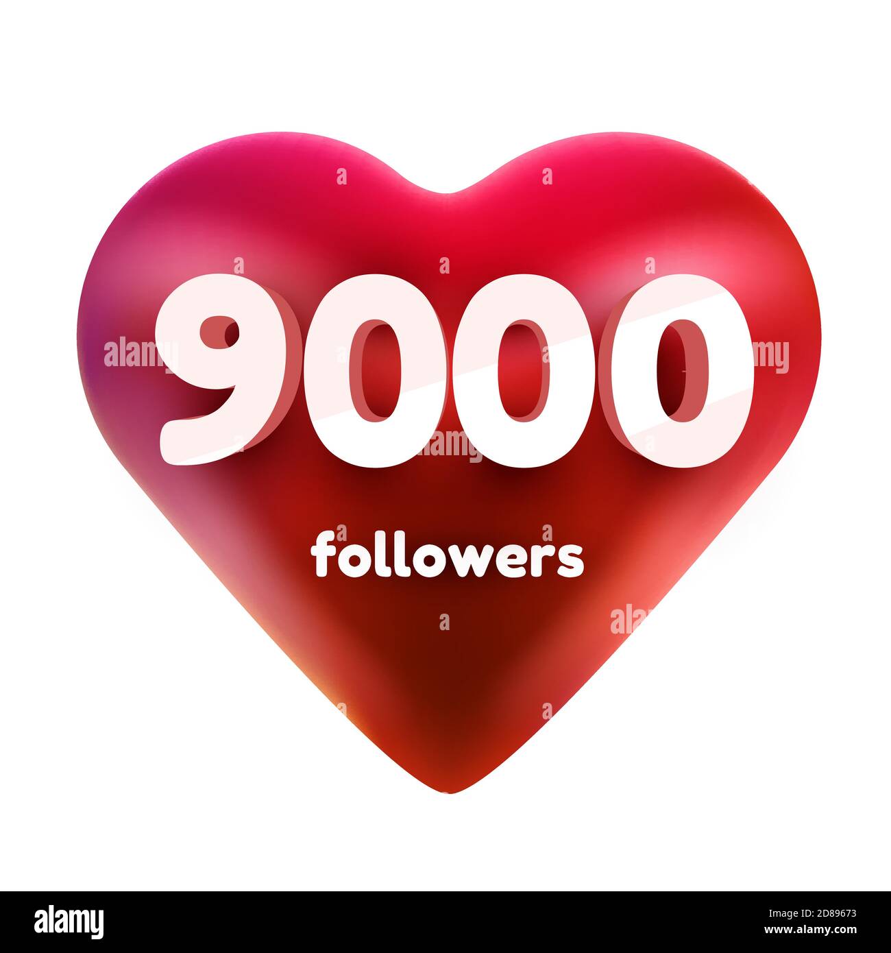 Followers thank you. Red heart for Social Network friends, followers ...