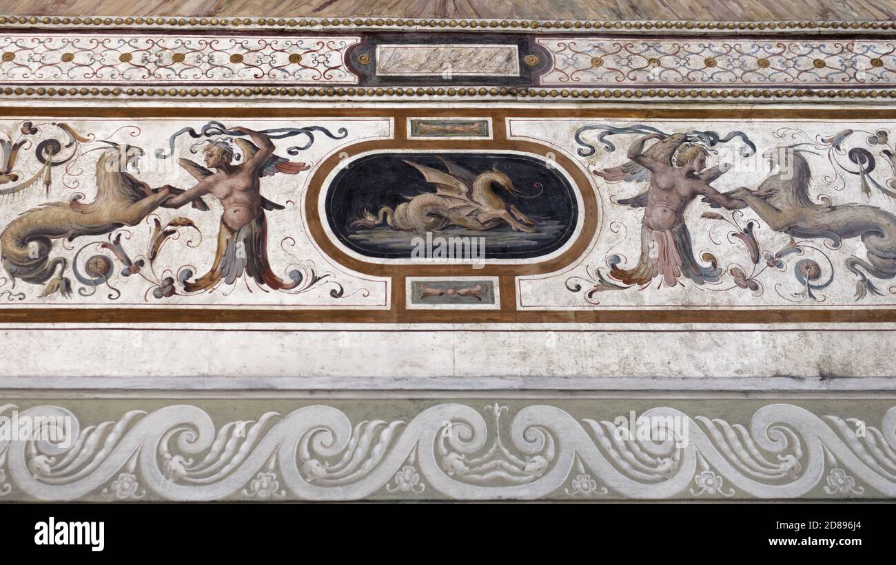 Painting of Marco da Faenza on the frieze in the Palazzo Vecchio ...