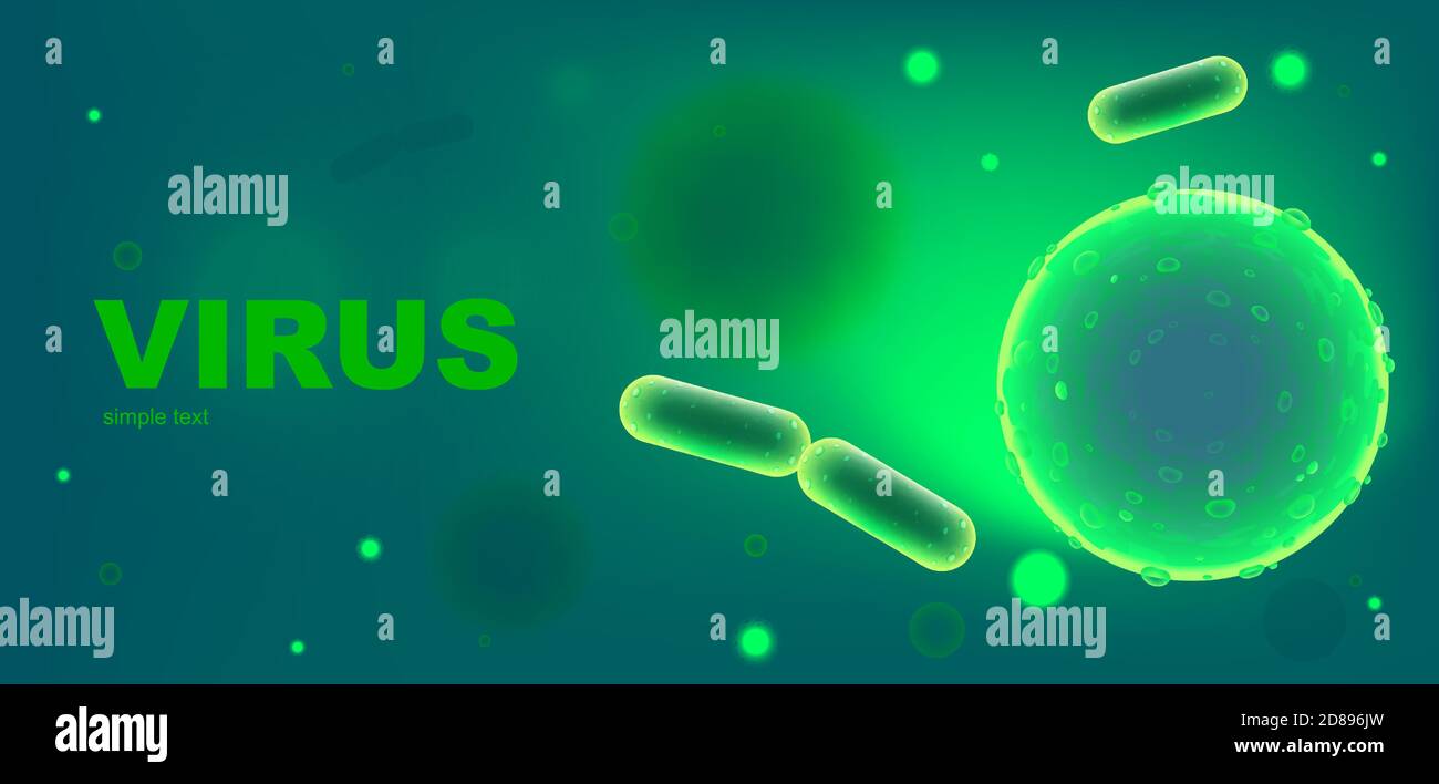 Virus realistic vector banner template Stock Vector Image & Art - Alamy