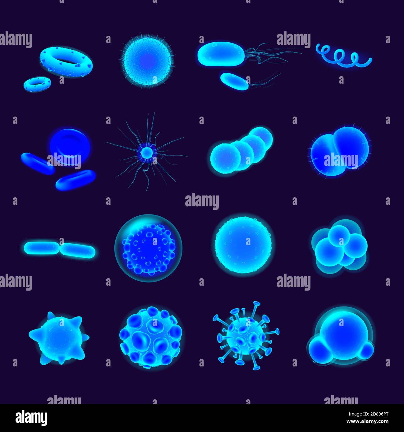 Light microscope bacteria Stock Vector Images - Alamy