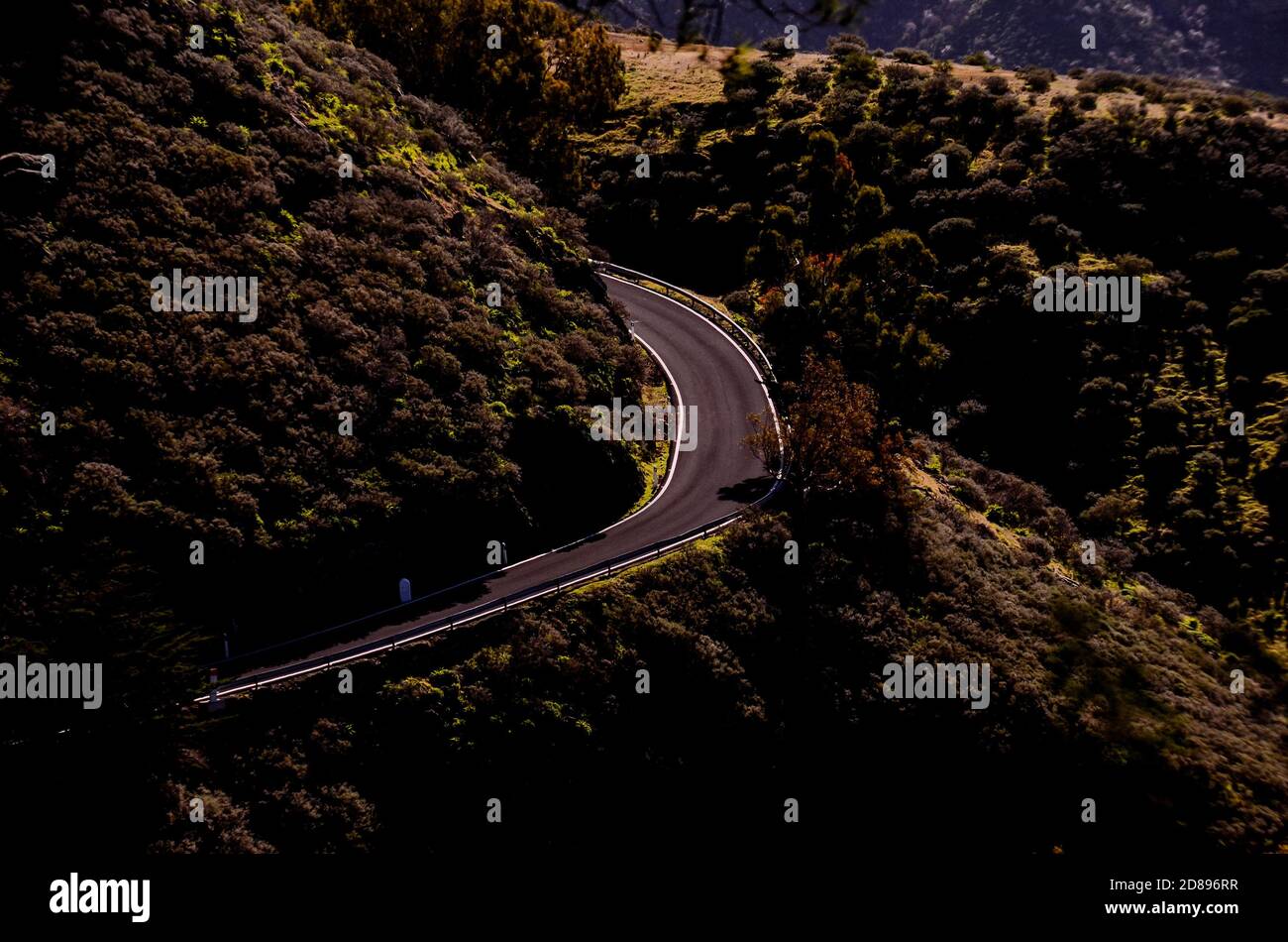 Aerial View of an Asphalt Road Stock Photo - Alamy