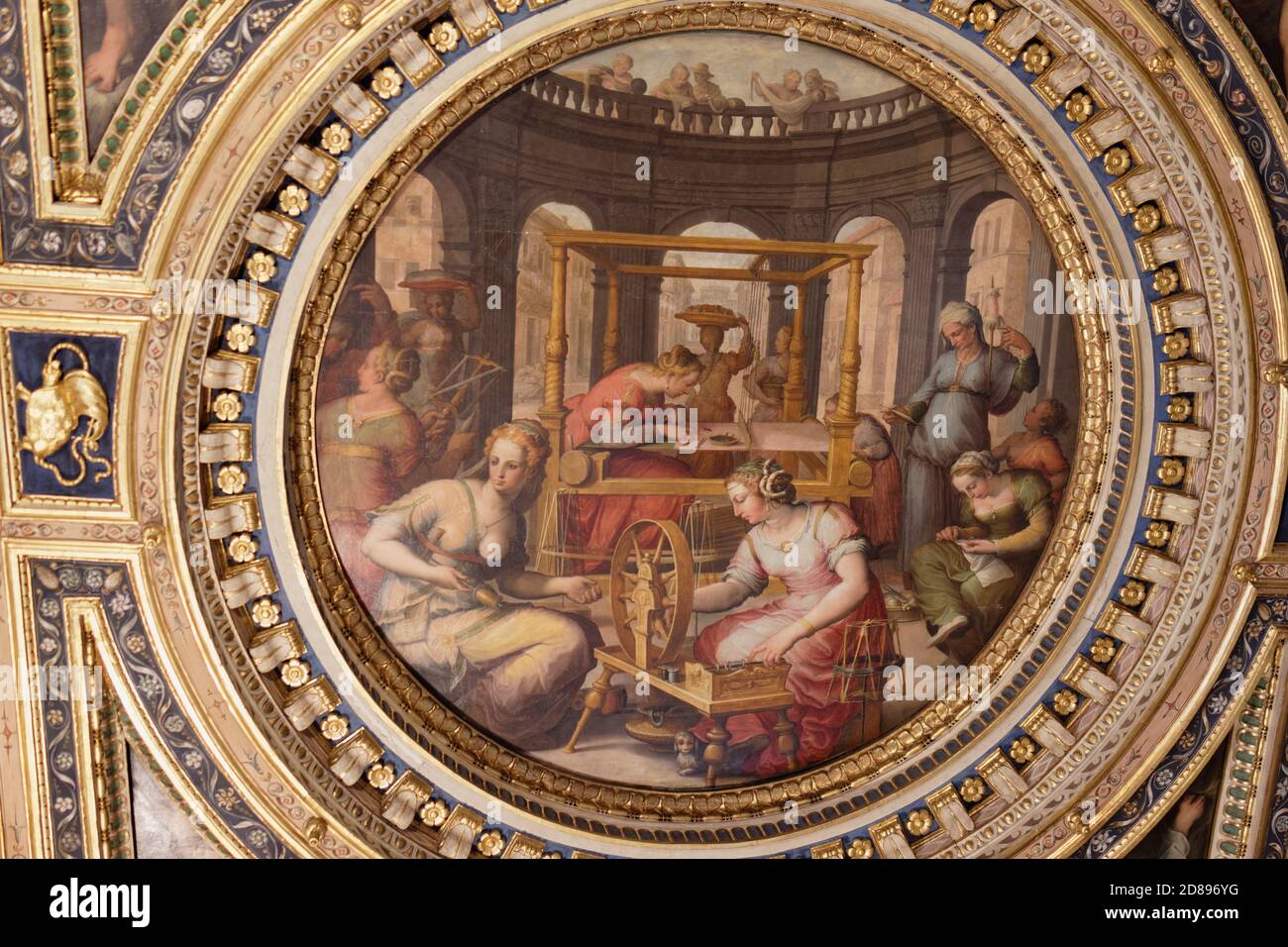 Painting Penelope At Her Loom by Giorgio Vasari and Giovanni Stradano ...