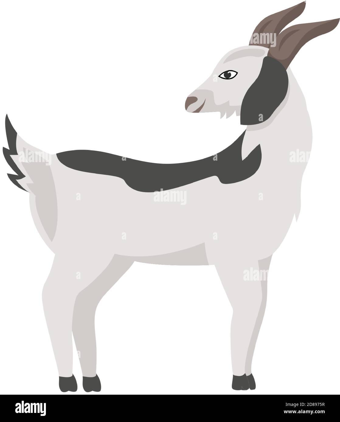 Goat with grey spots flat color vector character Stock Vector Image ...