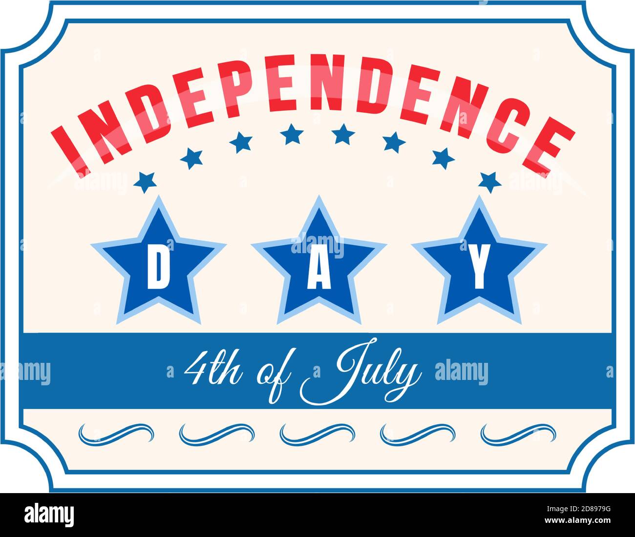 Independence Day retro flat color vector badge Stock Vector Image & Art ...