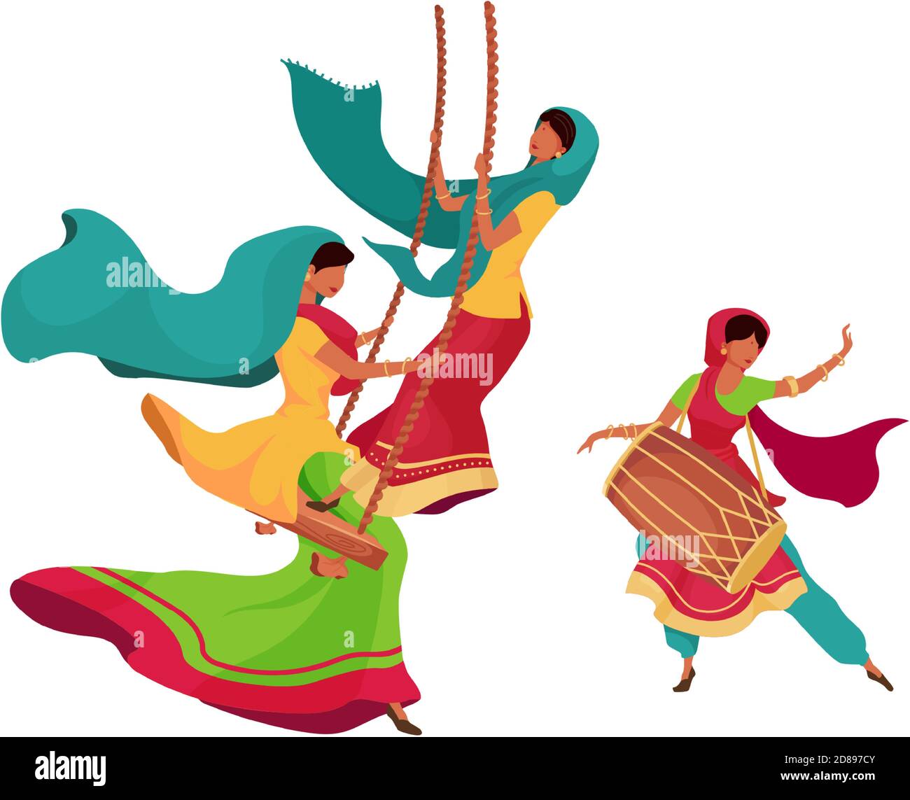 Teej dance Cut Out Stock Images & Pictures - Alamy