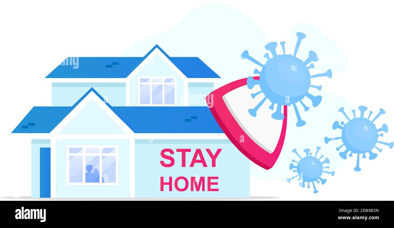 Stay home flat concept vector illustration Stock Vector Image & Art - Alamy