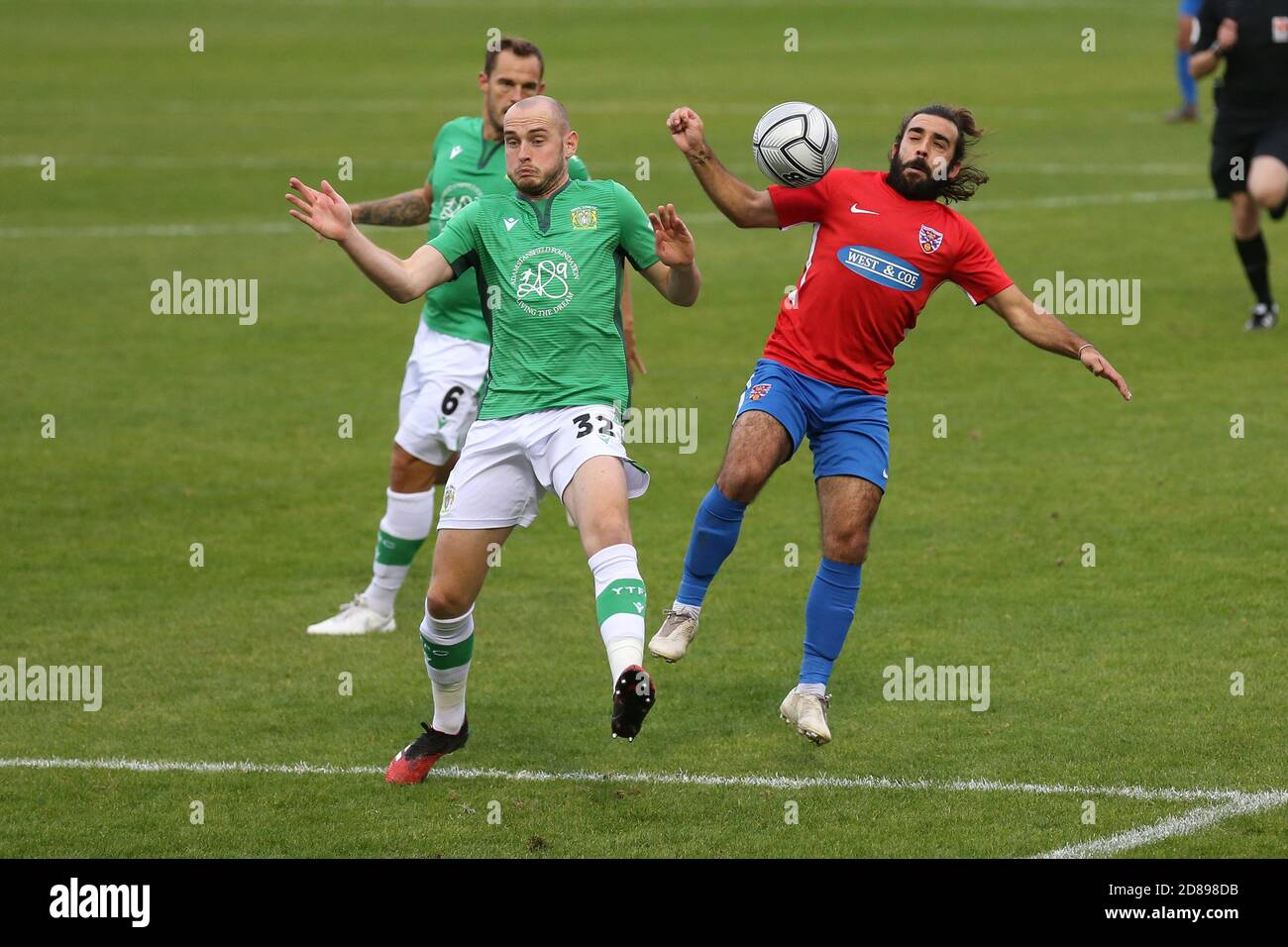 Sam Deering of Dagenham and Redbridge and Josh Staunton of Yeovil Town ...