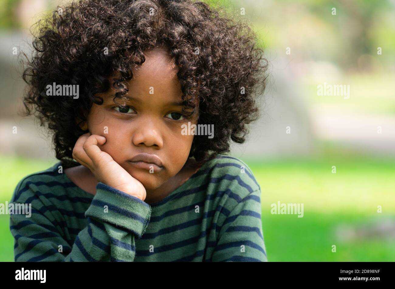African boy thinking child hi-res stock photography and images - Alamy