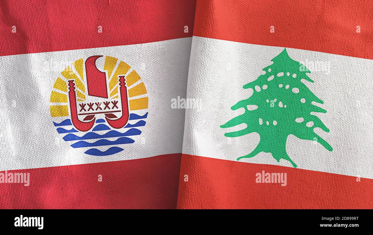 Lebanon french polynesia flag hi-res stock photography and images - Alamy