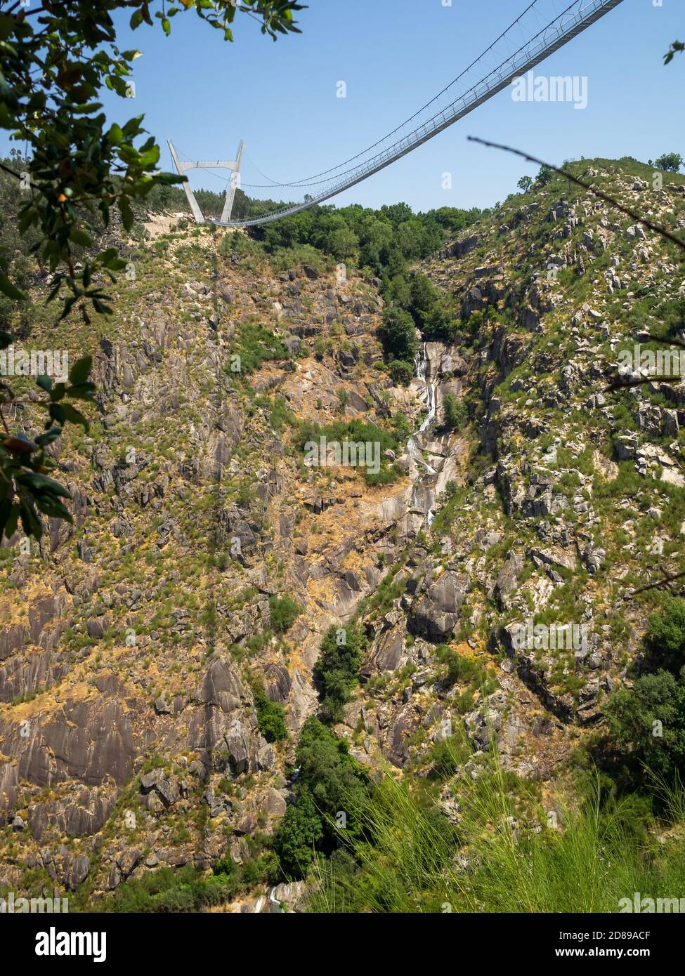 The 500m long suspension bridge over river Paiva gorg, the longest in ...
