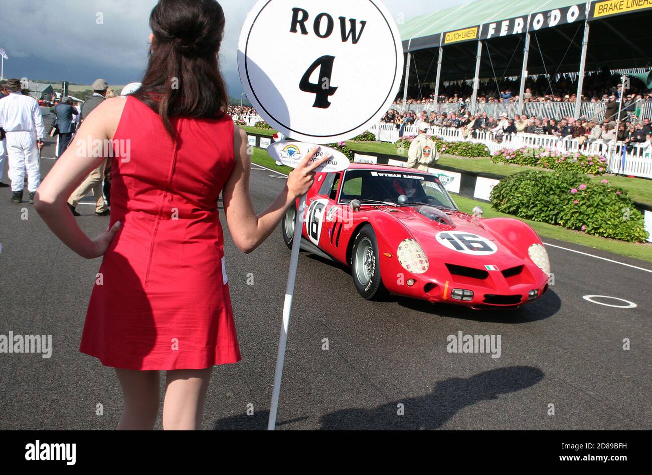 Beautiful Grid Girls at 2011 Goodwood Revival Stock Photo - Alamy