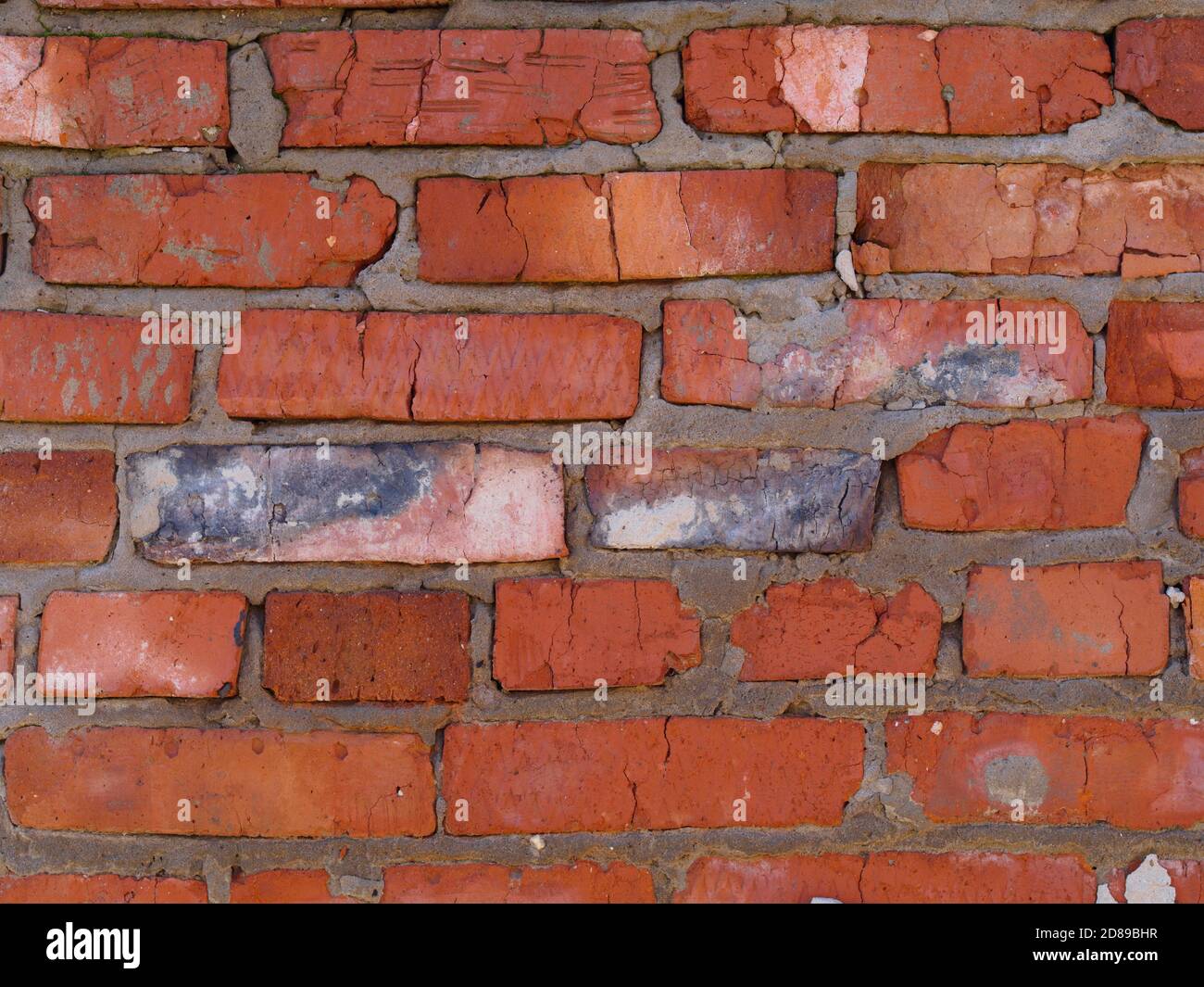 Red aged brick wall texture background Stock Photo - Alamy