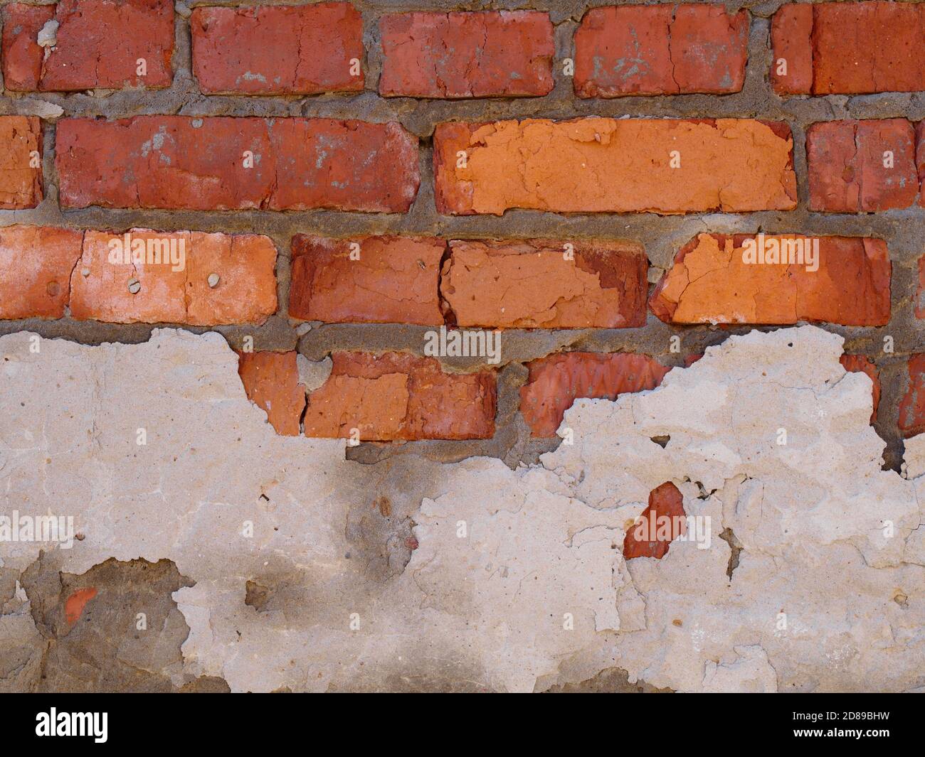 Red aged brick wall texture background Stock Photo - Alamy
