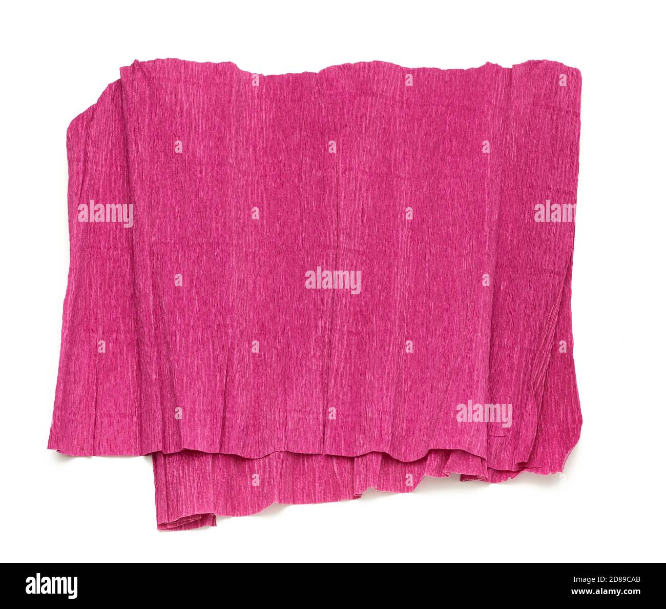 folded sheet of red corrugated paper isolated on white background ...