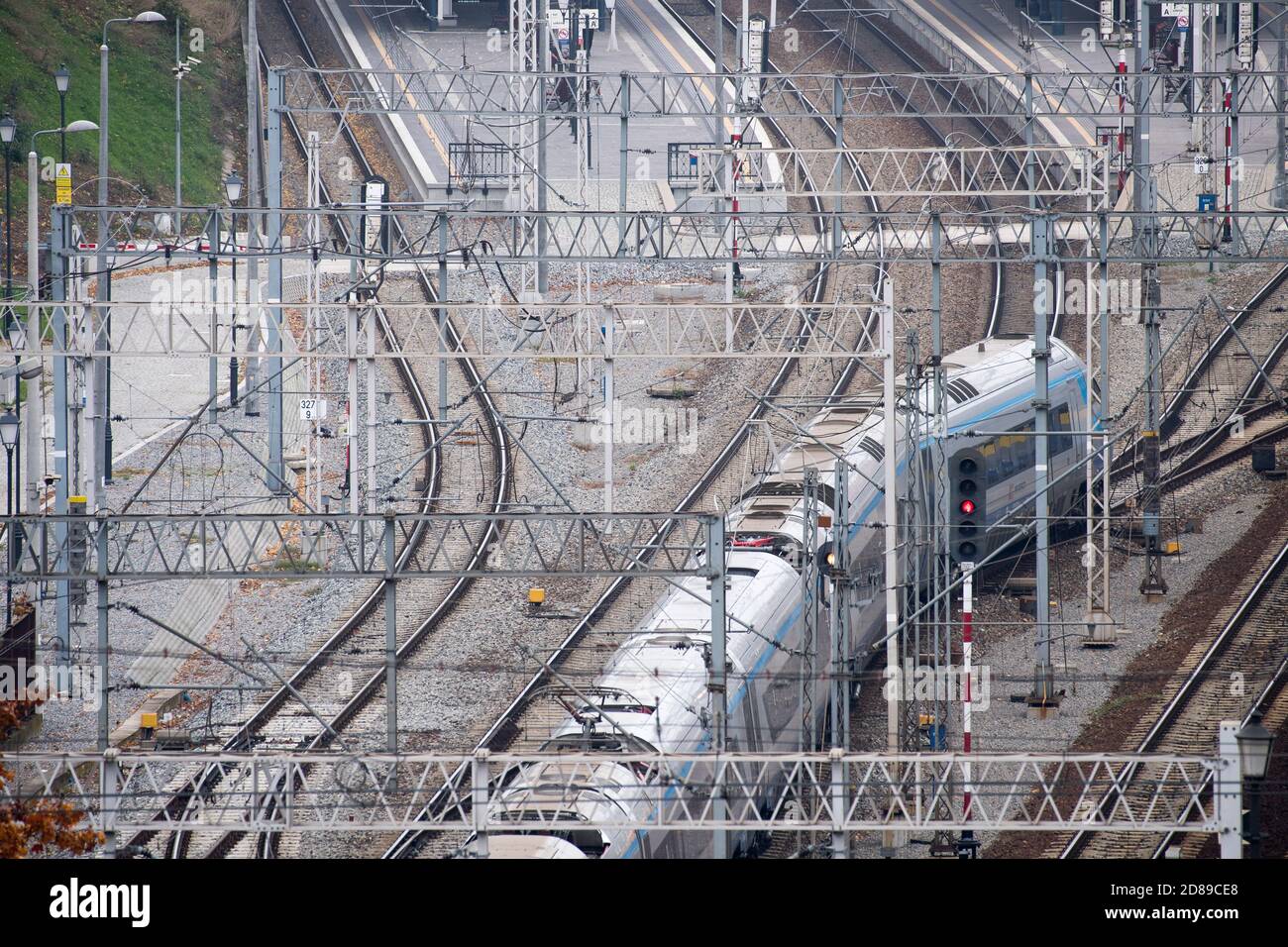 Pendolino high speed train in Gdansk, Poland. October 26th 2020 ...