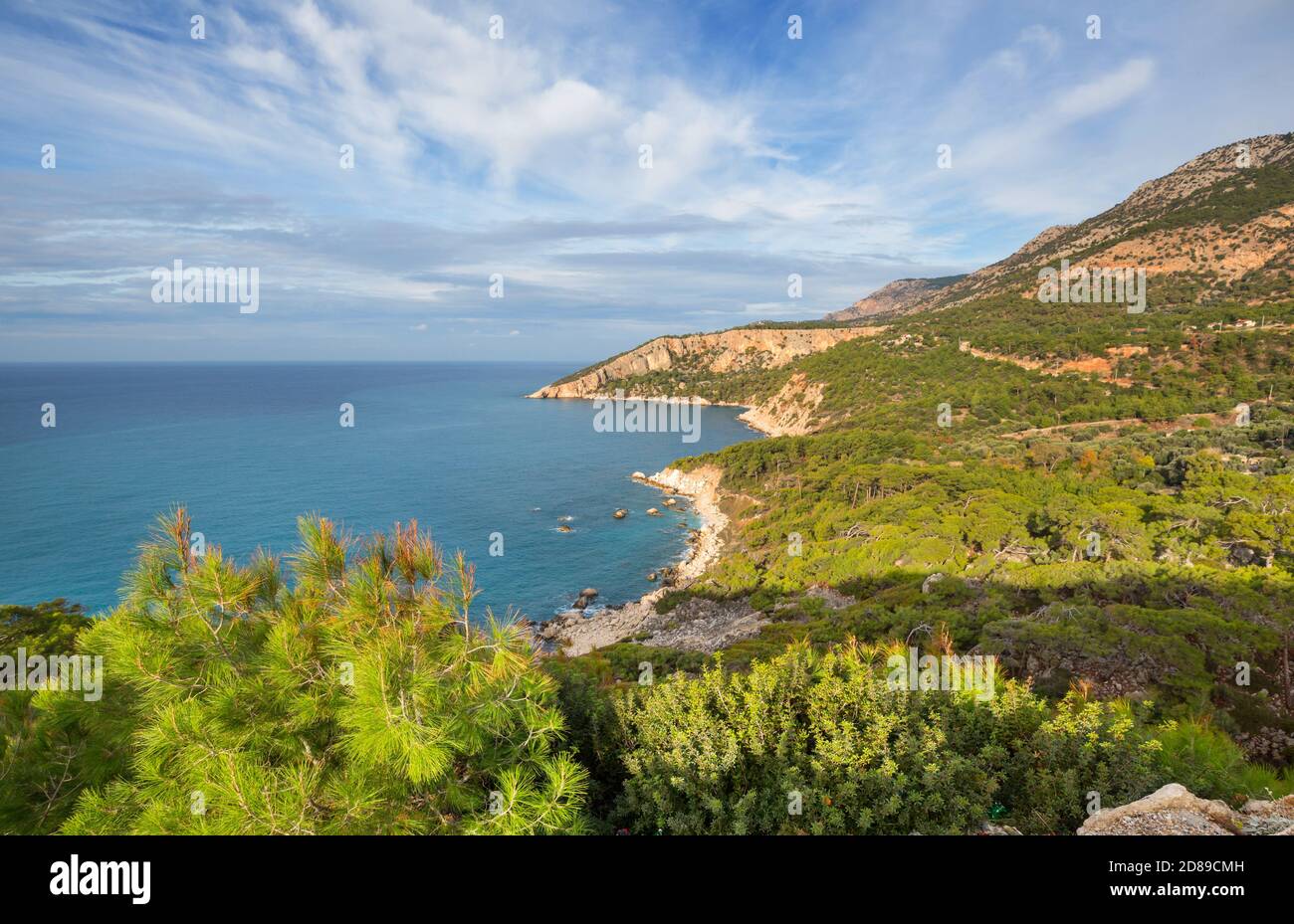 Beautiful sea coast in Turkey. Amazing natural landscapes along Lycian ...