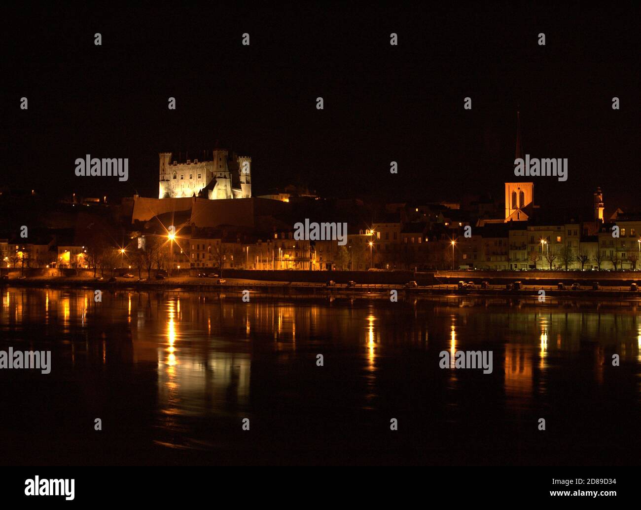 view of Inverness castle and river Ness at night Stock Photo - Alamy