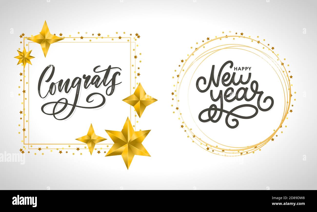 Congrats Congratulations card lettering calligraphy text Brush Stock ...