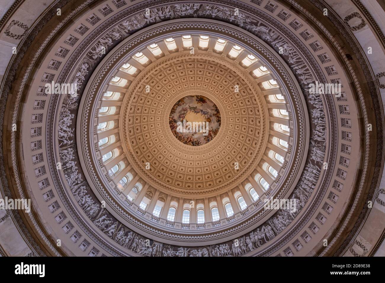 Constantino Brumidi's 1865 fresco Apotheosis of George Washington in ...