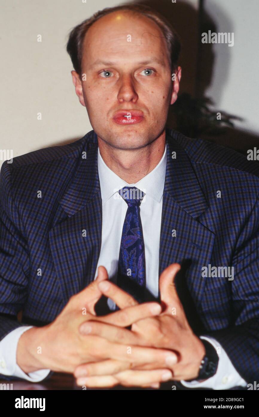 Carl Lang, French National Front promising leader, Villeurbanne, France ...