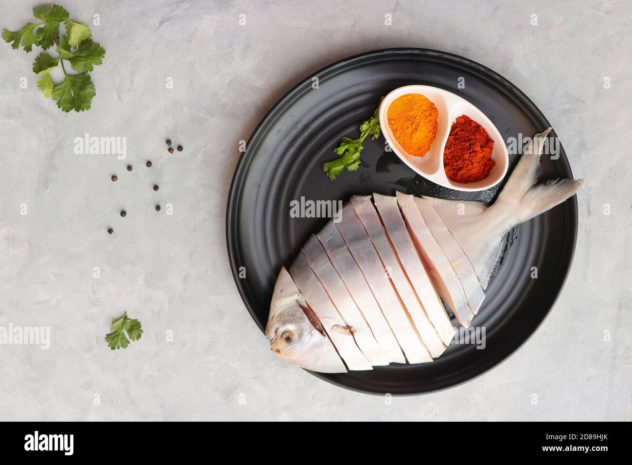 Indian fish fry recipe- fresh whole pomfret fish or butterfish cut into ...