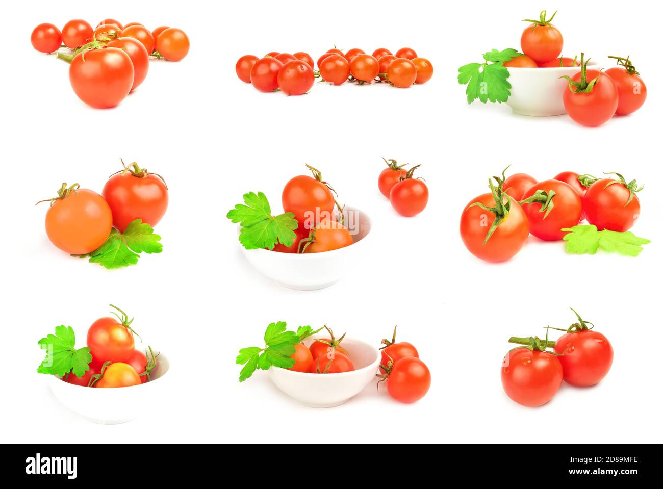 Group of cherry close-up isolated on white background Stock Photo - Alamy