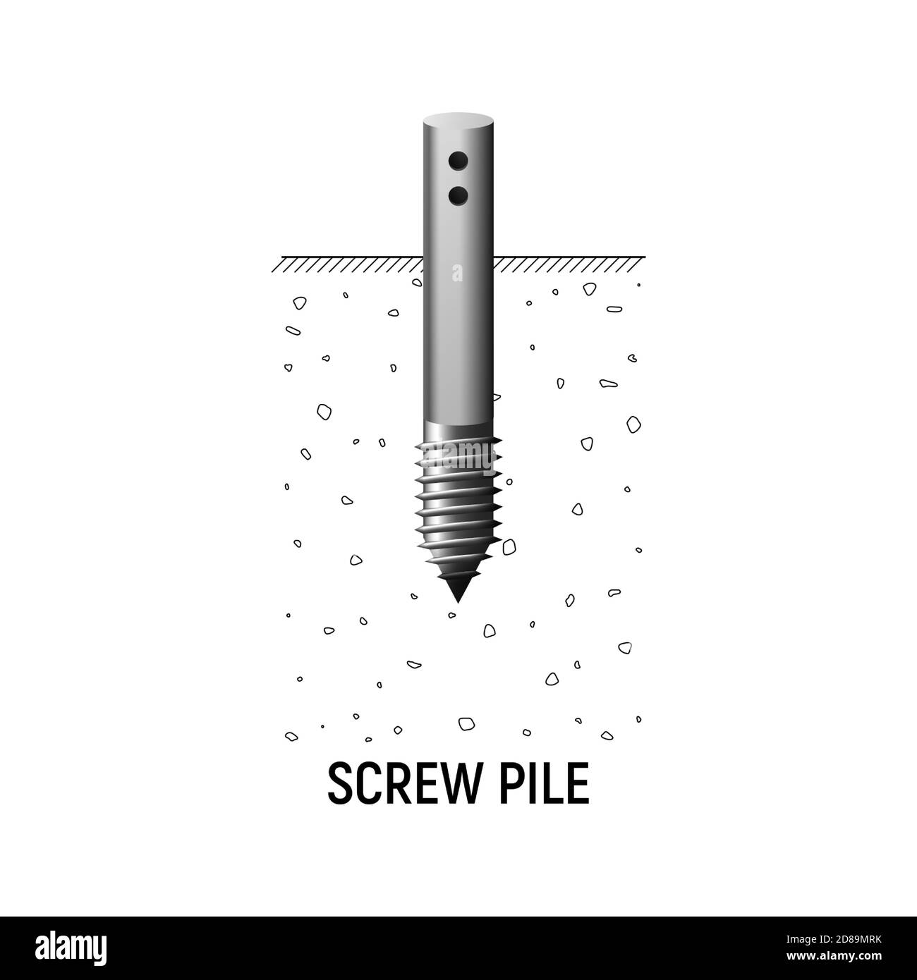 Screw piles Stock Vector Images - Alamy