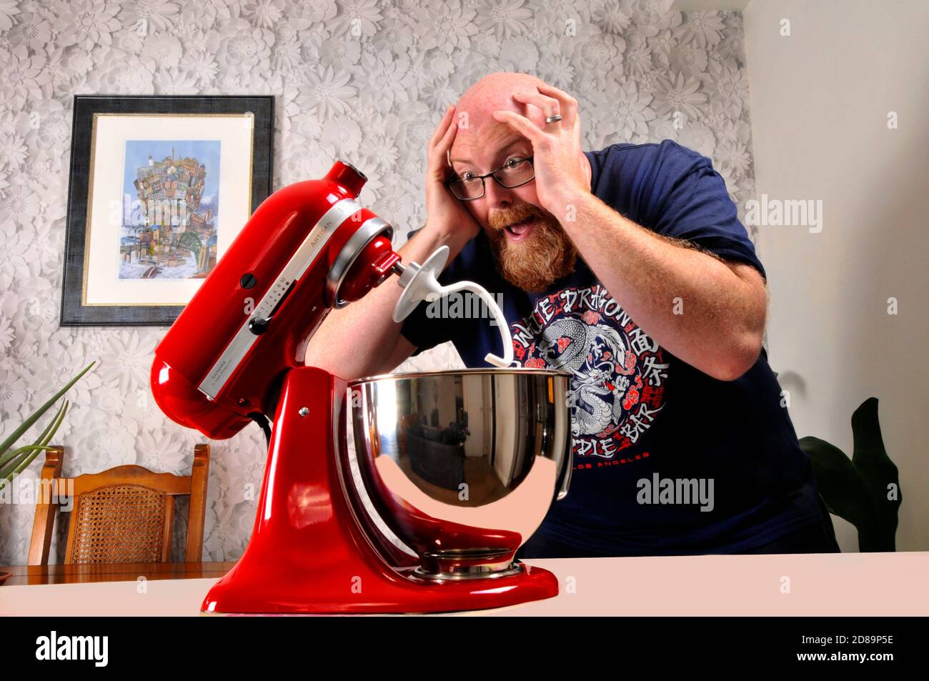chef with mixer Stock Photo - Alamy