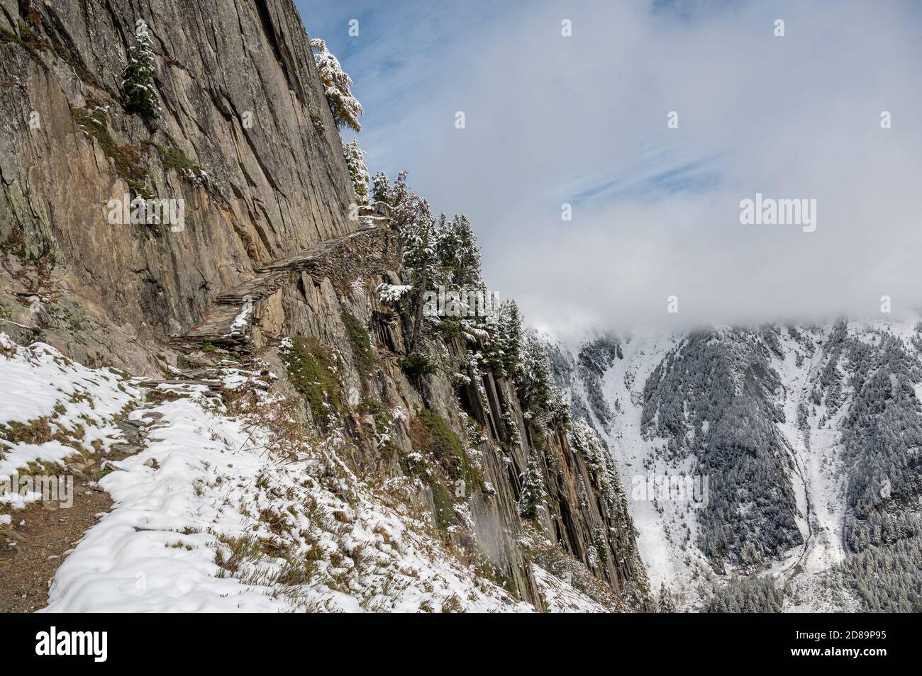 spectacular hiking trail in Vallée du Trient, Valais Stock Photo - Alamy