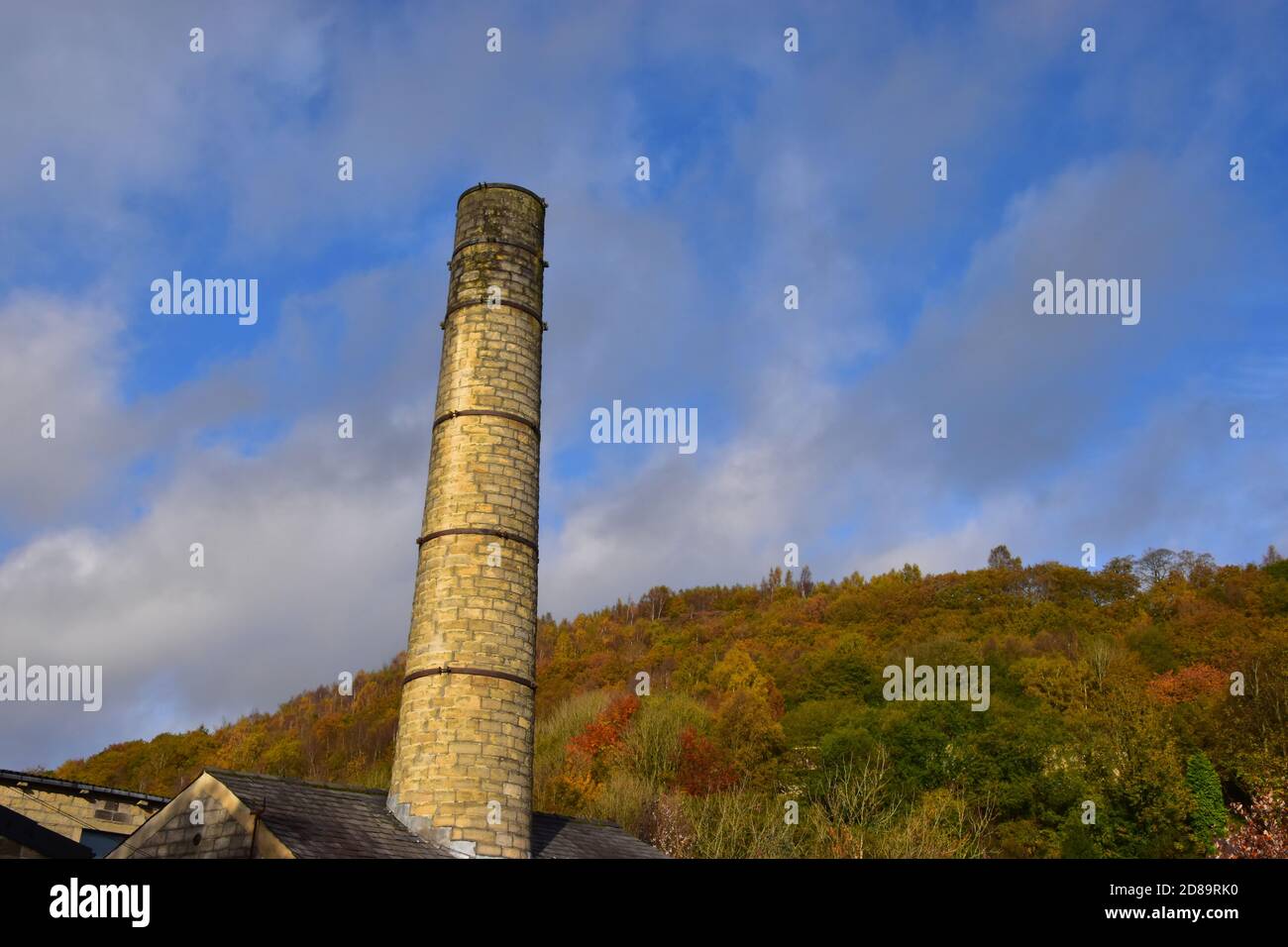 Beehive Mill Chimney, Hebden Bridge, Calderdale, West Yorkshire Stock ...