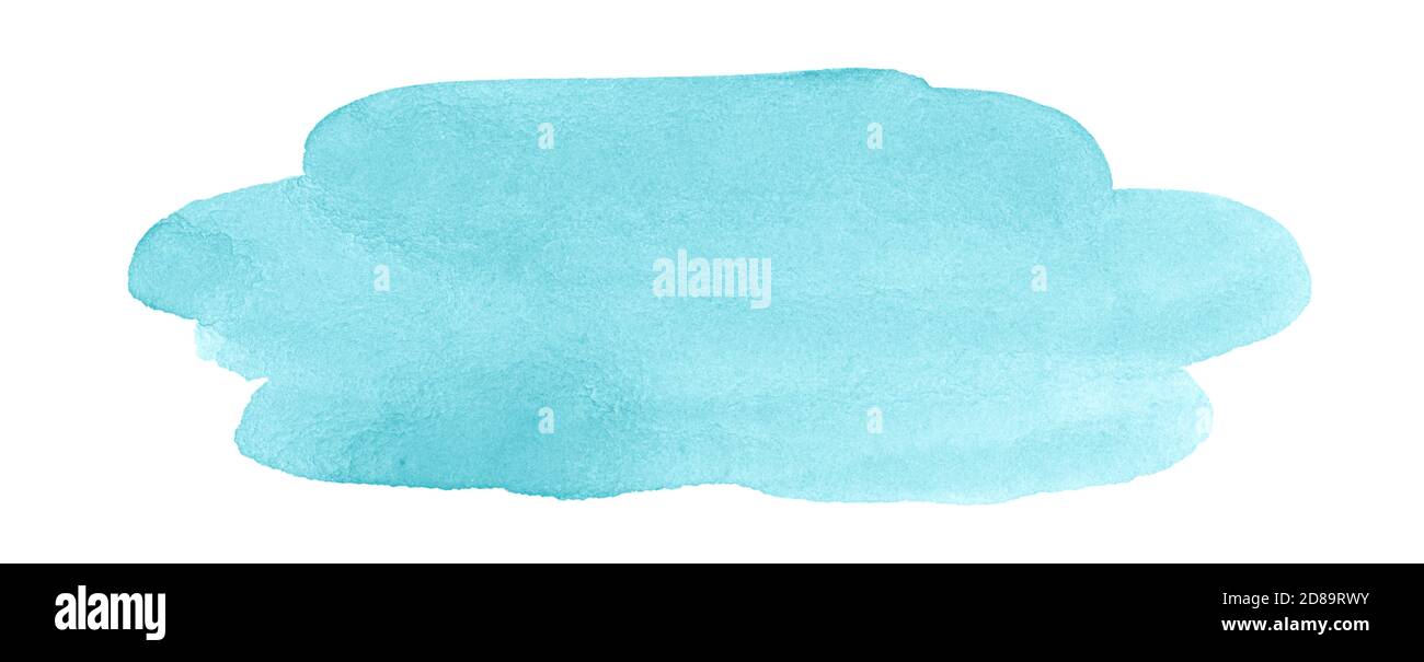 Sea blue watercolor background. Hand-drawn gradient spot Stock Photo ...