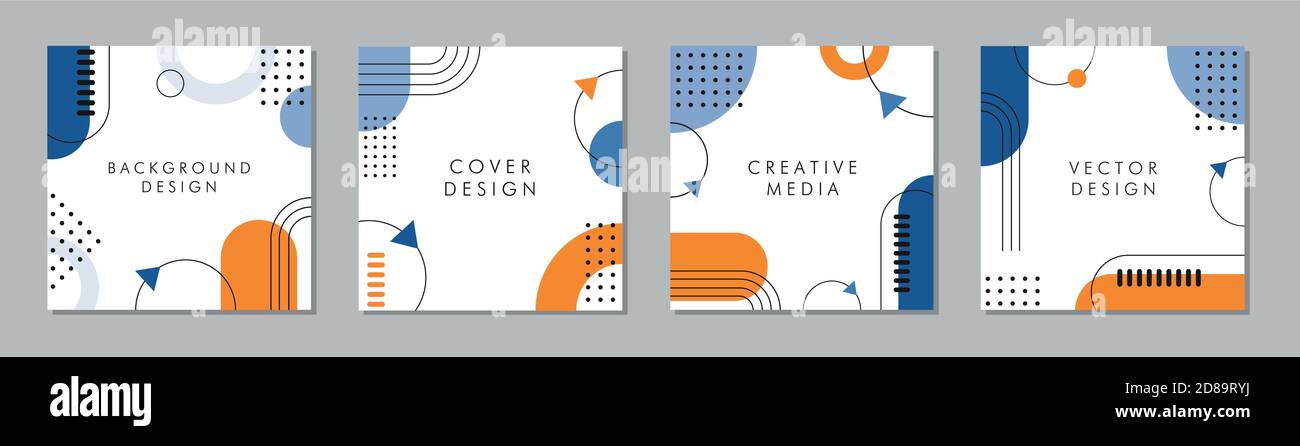 Trendy abstract square template with geometric concept. Able to use for ...
