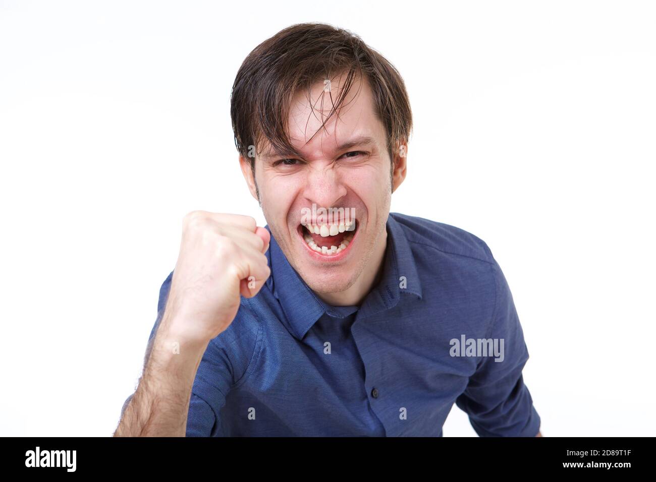 Man shaking fist angry hi-res stock photography and images - Alamy