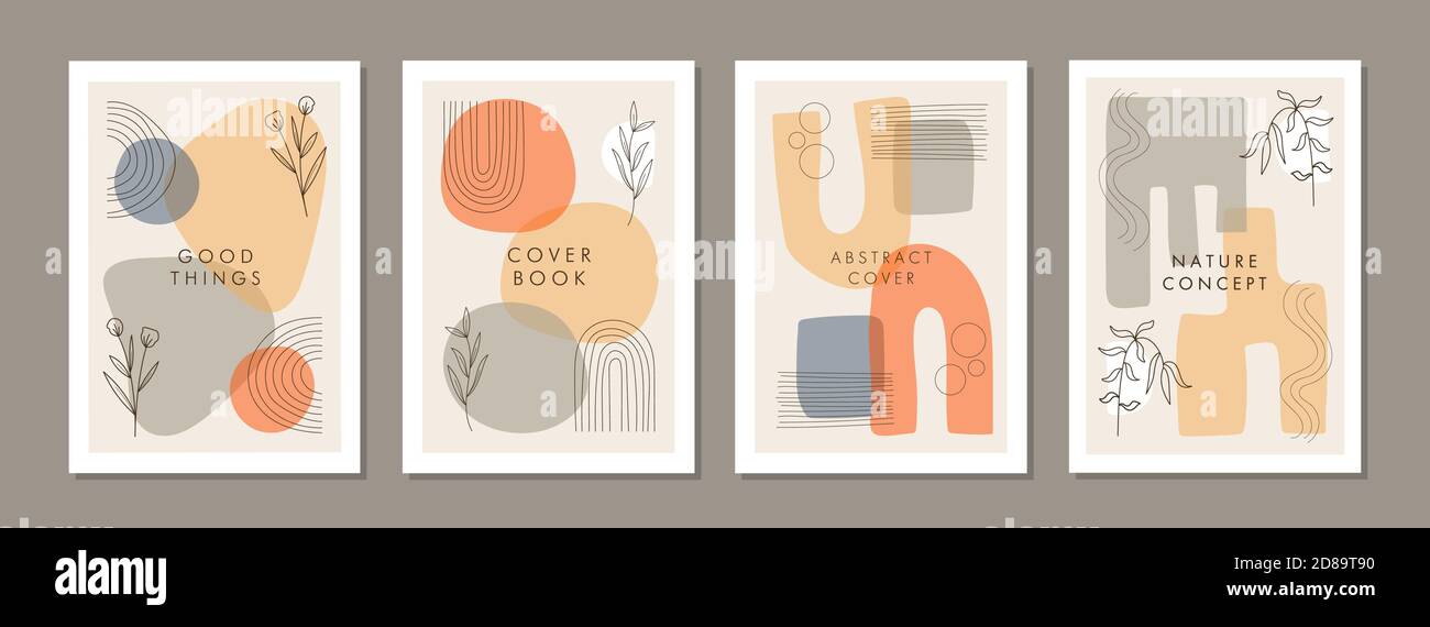 Set of abstract creative artistic templates. Universal cover Designs ...