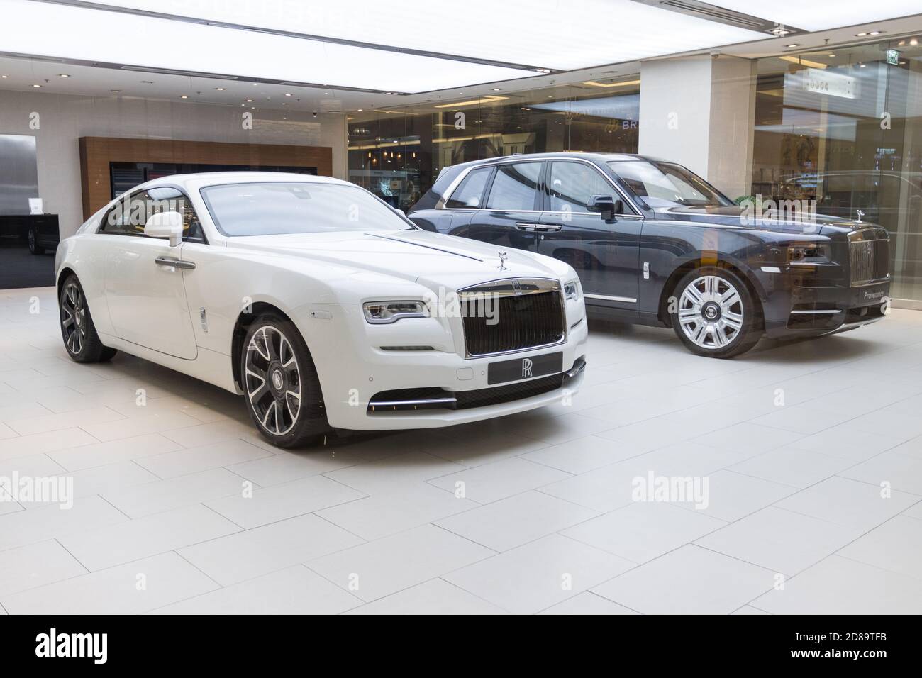 Bangkok Thailand:- Oct 28, 2020:- Rolls-Royce car show at show room for ...