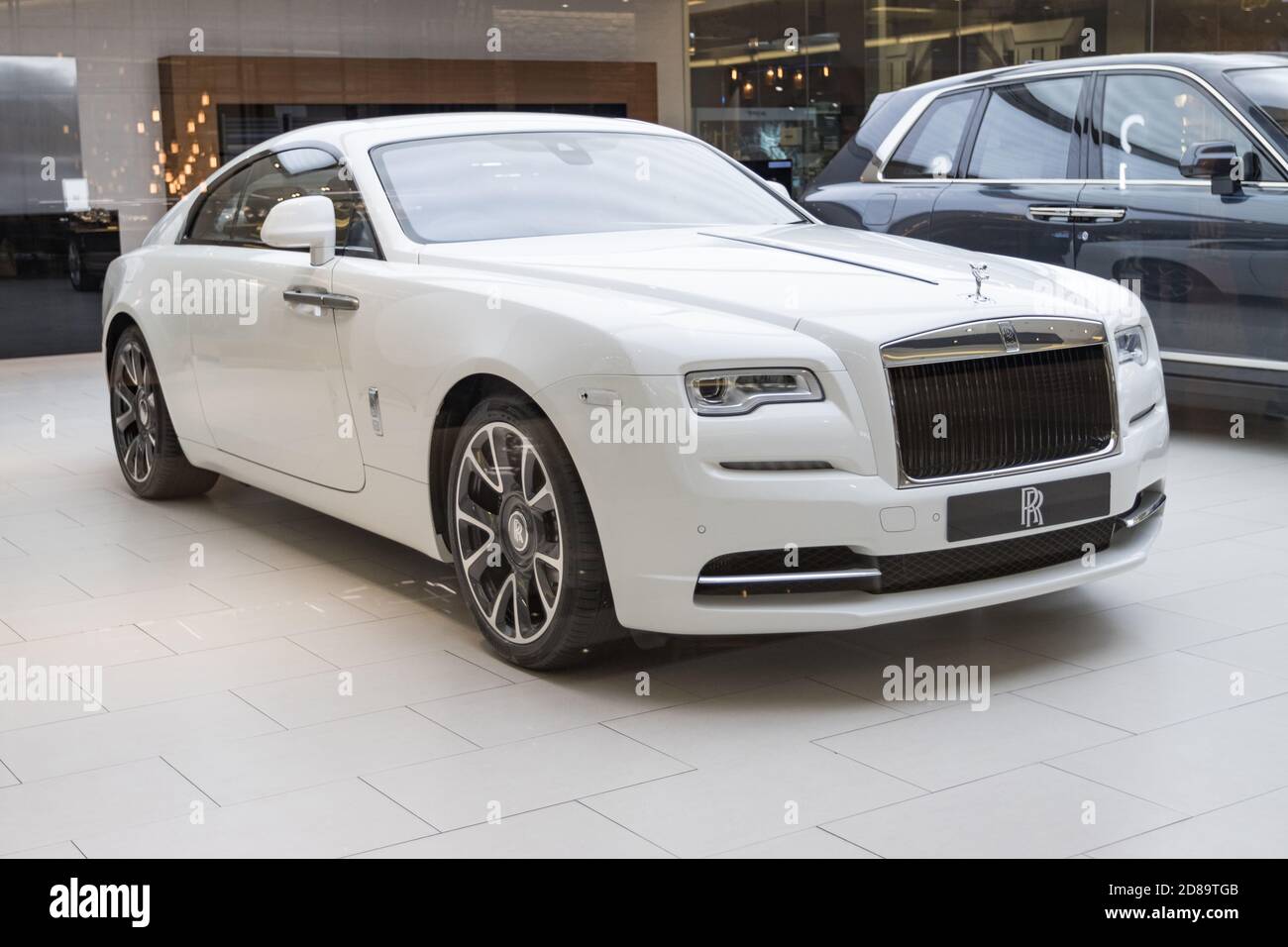 Bangkok Thailand:- Oct 28, 2020:- Rolls-Royce car show at show room for ...
