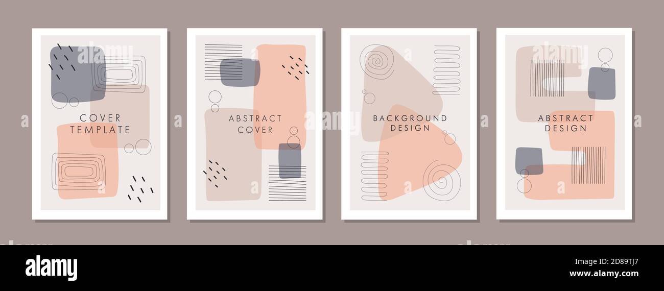 Set of abstract creative artistic templates. Universal cover Designs ...