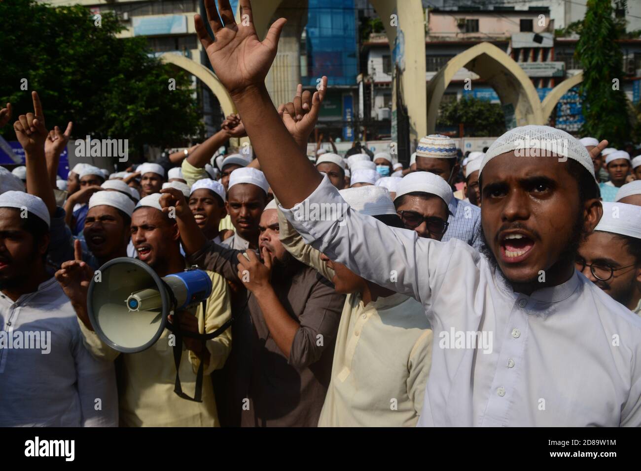 Activists of Islamist political party alliance shouts slogans during a ...