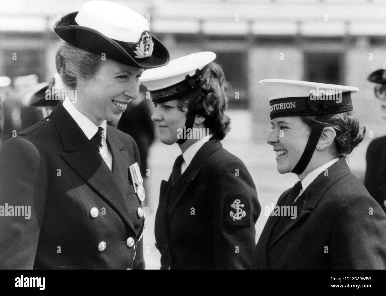 PRINCESS ANNE, CHIEF COMMANDANT OF THE WOMEN'S ROYAL NAVAL SERVICE AT ...