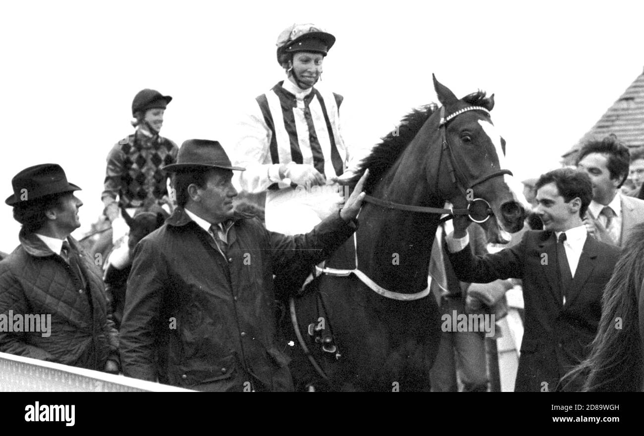 PRINCESS ANNE RIDES LITTLE SLOOP AT GOODWOOD RACES. 1984 Stock Photo ...
